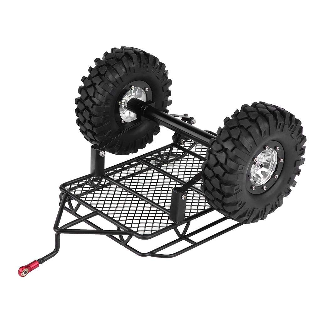 RC Tipping Trailer, Metal Trail Car Trailer Hopper DIY Modified Trailer Accessory for D90 / SCX10 / -4 1/10 Scale RC Crawler Car