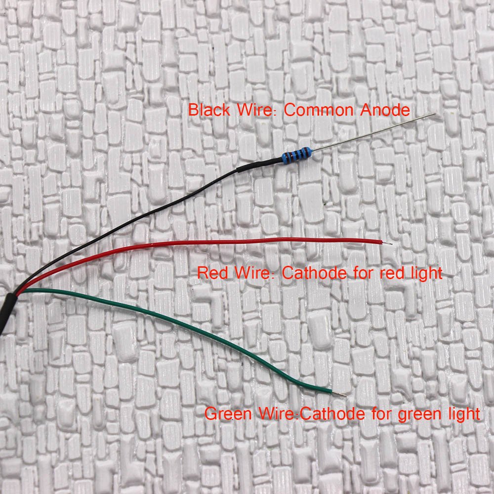 JTD1503GR 3PCS Model Railroad Train Signals 2-Lights Block Signal N Scale 12V Green-Red Traffic Lights for Train Layout New