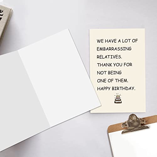 Ogeby Funny Birthday Card for Cousin, Aunty, Uncle, Humor Birthday Card Gift, Embarrassing Relatives Card for Sister, Brother