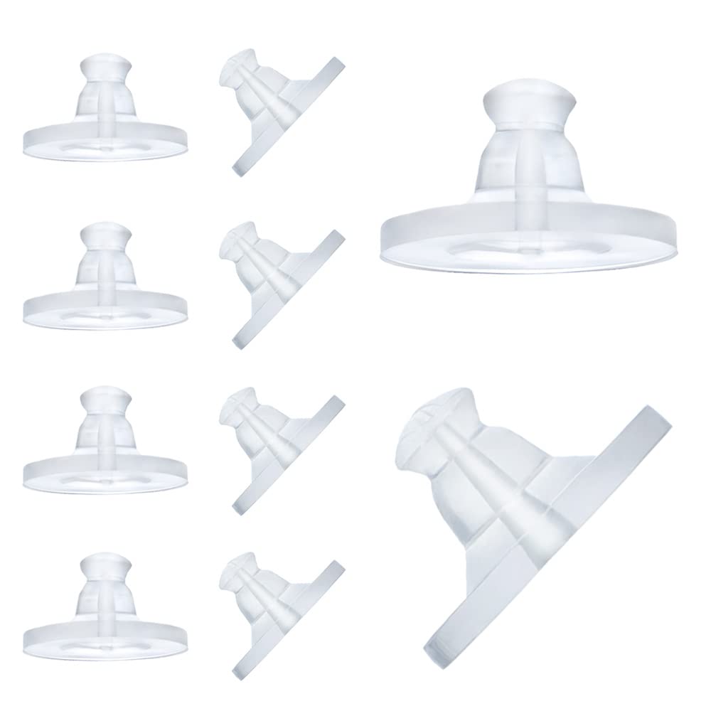 Bullet Clutch Earring Backs with Pad,150Pcs Clear Rubber Earring Backs Silicone Earring Backs with Pad