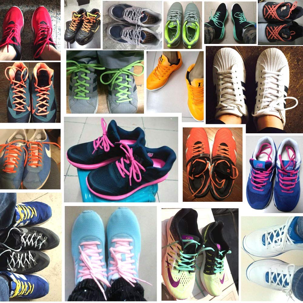 Chunney 20 pairs Athletic 45 Inch SHOELACES Sport Sneaker Boots Shoe Laces Strings (Oval)