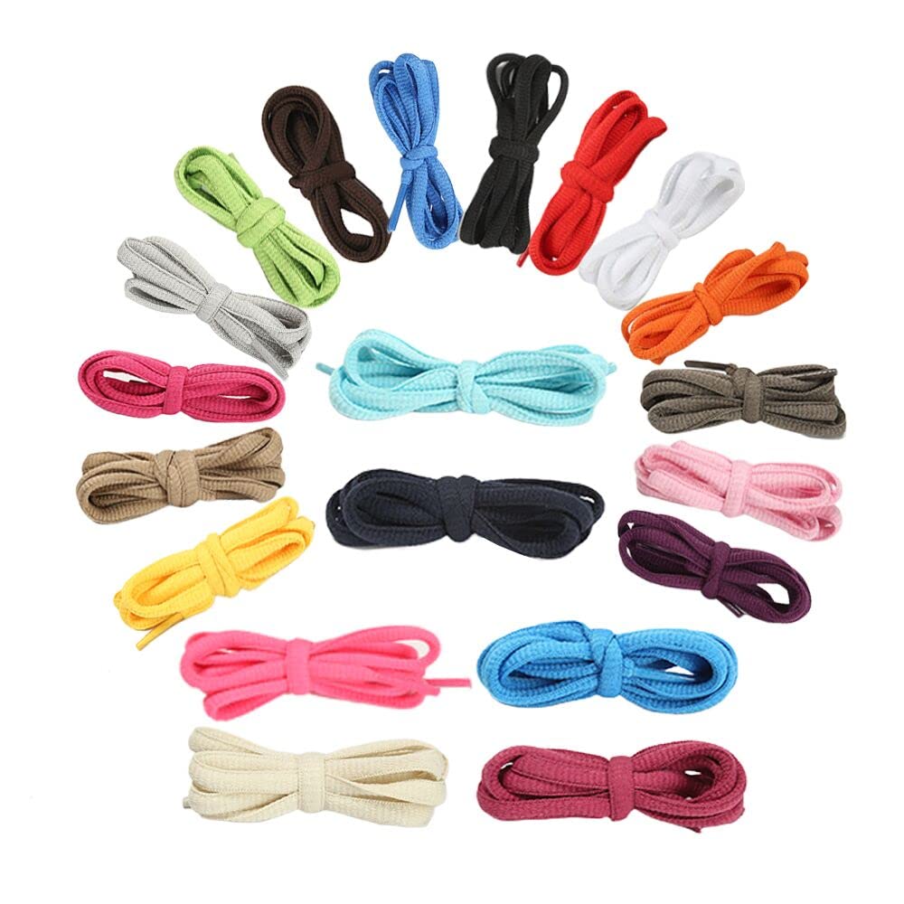 Chunney 20 pairs Athletic 45 Inch SHOELACES Sport Sneaker Boots Shoe Laces Strings (Oval)