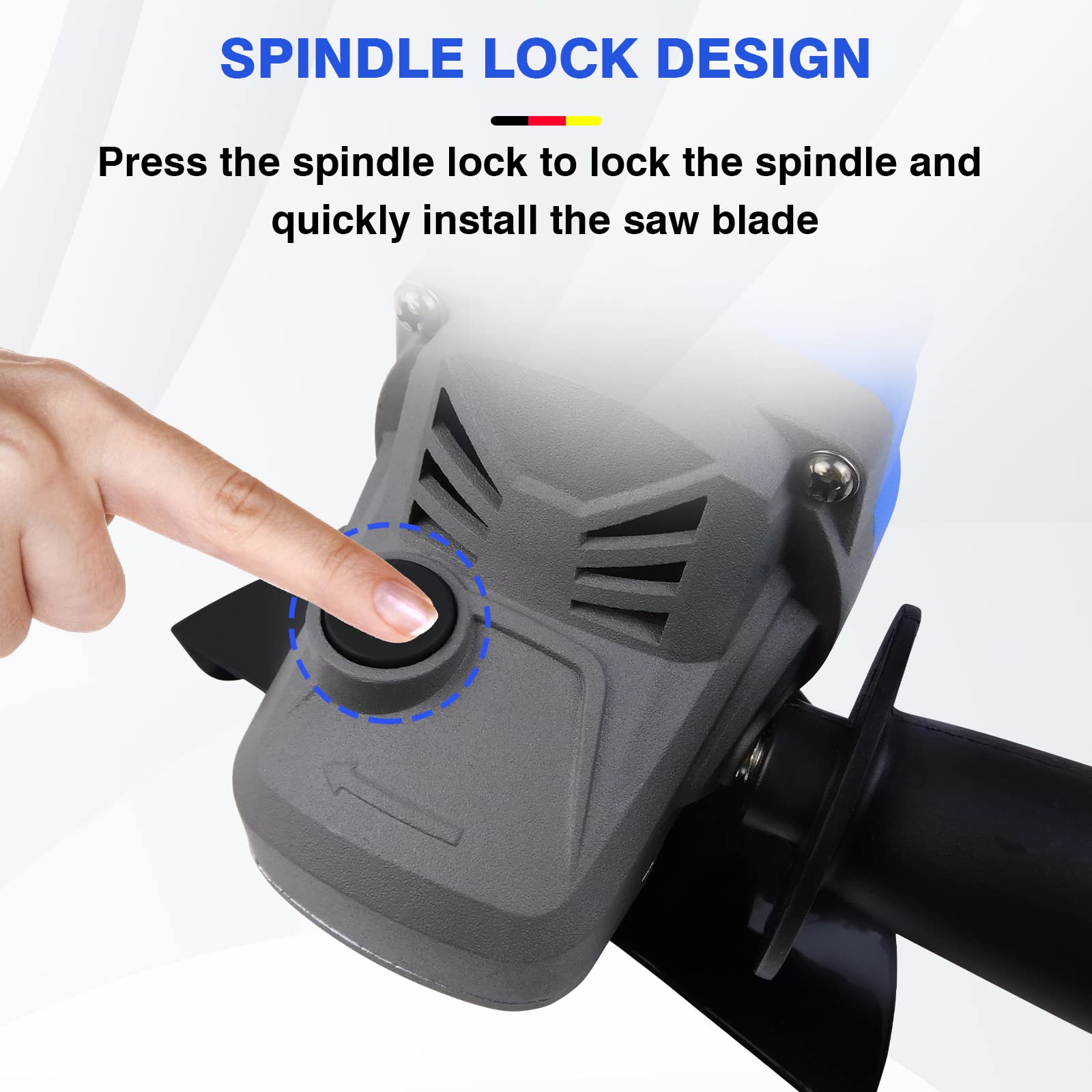 Angle Grinder Tool Grinders Power Tools, 10000 RPM Electric Brushless Grinder with Removeable Handle, 6Ah Lithium Ion Battery Grinder & Charger, Cutting Grinding Wheels, Polishing Discs, Storage Bag