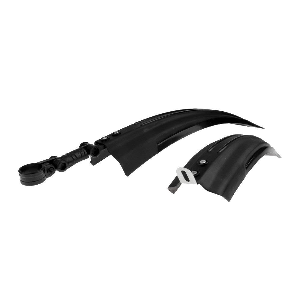 Inzopo 1 Set 26" Bike Bicycle Cycling Protector Front & Rear Splash Fender Mudguard Mud Guard - 12 Colors Black