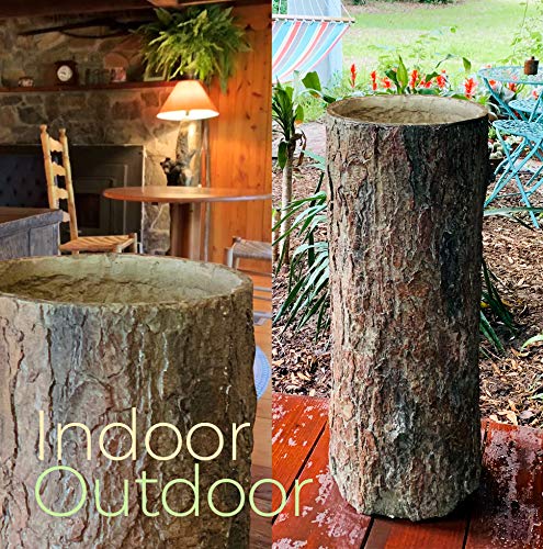 Country Corner π³ Woodland Country Rustic Tree Stump Garbage Bin. Unique Realistic Log Trash Can.