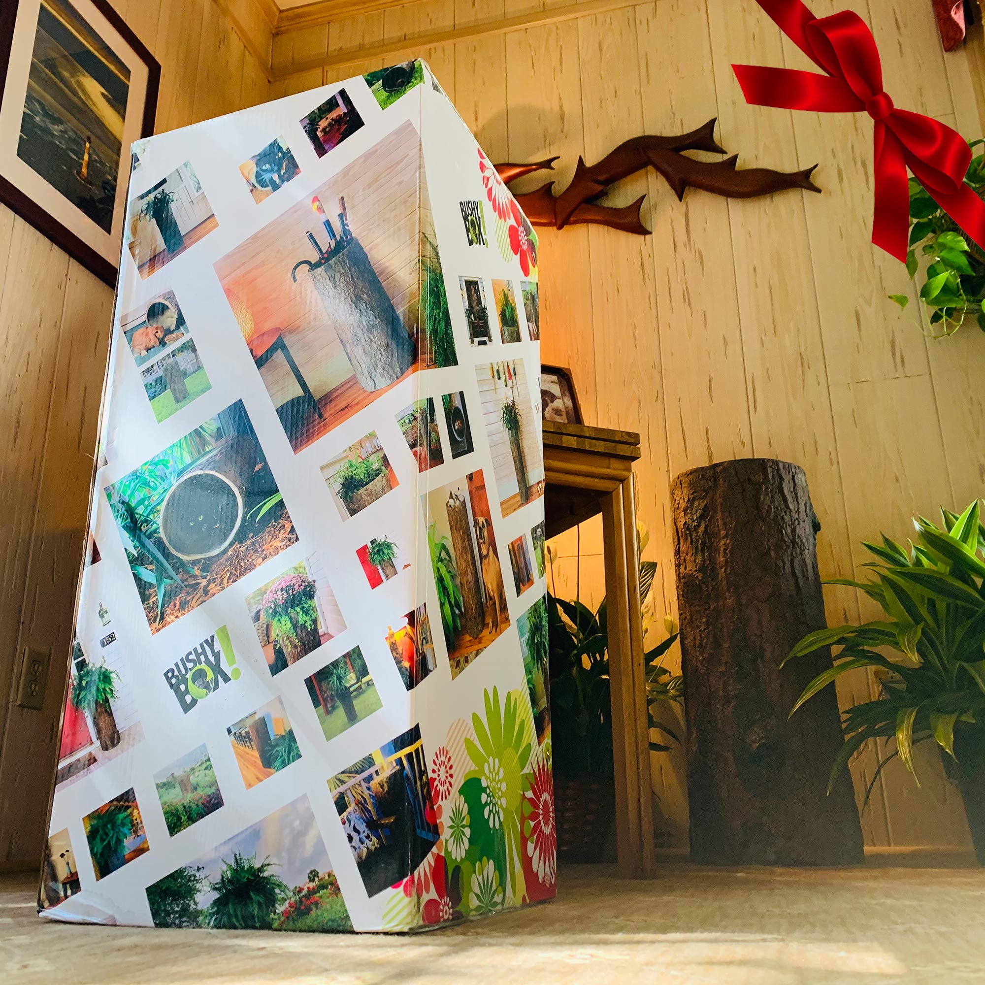 Country Corner π³ Woodland Country Rustic Tree Stump Garbage Bin. Unique Realistic Log Trash Can.