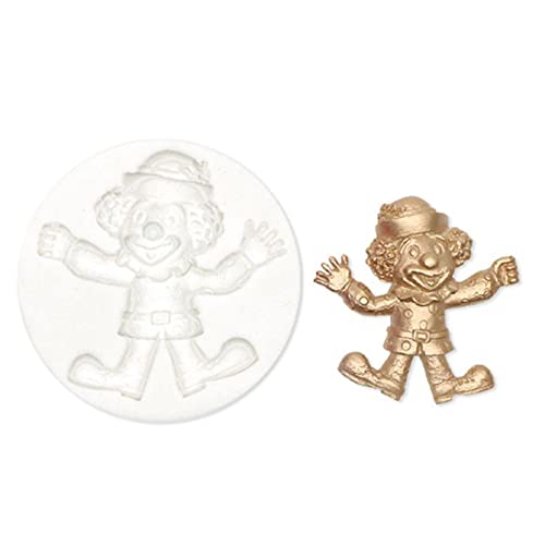 3D Halloween Clown Silicone Rubber Flexible Food Safe Mould Clay Resin Ceramics Candy Fondant Candy Chocolate Soap Mould Silicone Molds For Baking Epoxy Resin Baking Cakes Resin Crafts Resin Casting