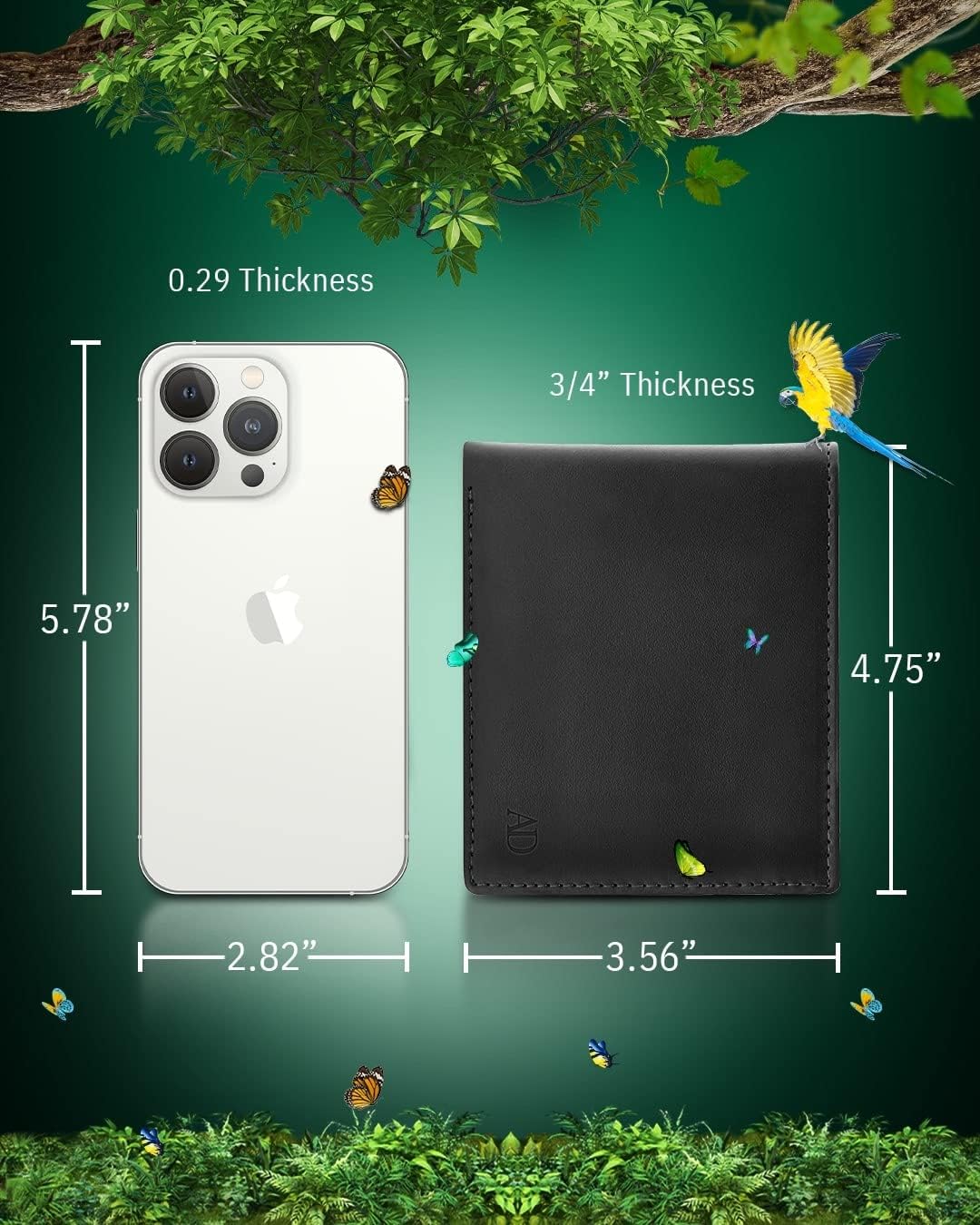 Access Denied Vegan Leather Bifold Wallets For Men - Cruelty Free Non Leather Mens Wallet With ID Window RFID Gifts For Him