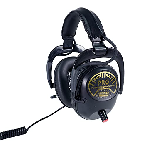Sun Ray Pro Gold Headphones for Metal Detectors with extra switch mode for Minelab CTX Metal Detector