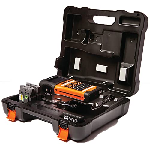 Brother P-Touch Edge PT-E550W Electronic Label Maker, Industrial Wireless Handheld Labeler PTE550W, Orange - Up to 30mm/sec, 180 x 360dpi, Auto Strip Cuttter, Backlit LCD Screen