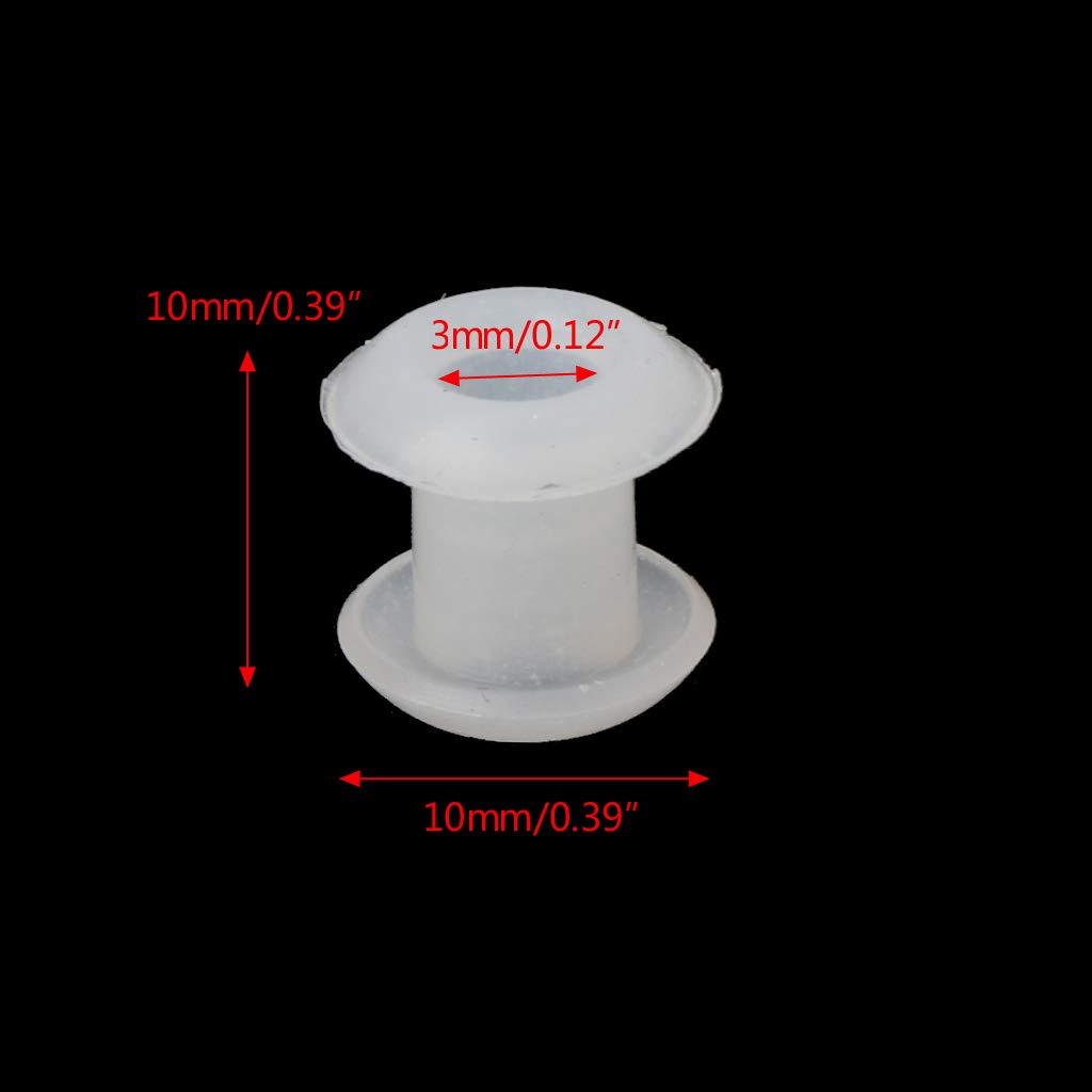 lixuesong 10 Pieces Silicone Rubber Stoppers Practical Ring Bead Spacer Durable Ring Spacer DIY Jewelry Making Accessories