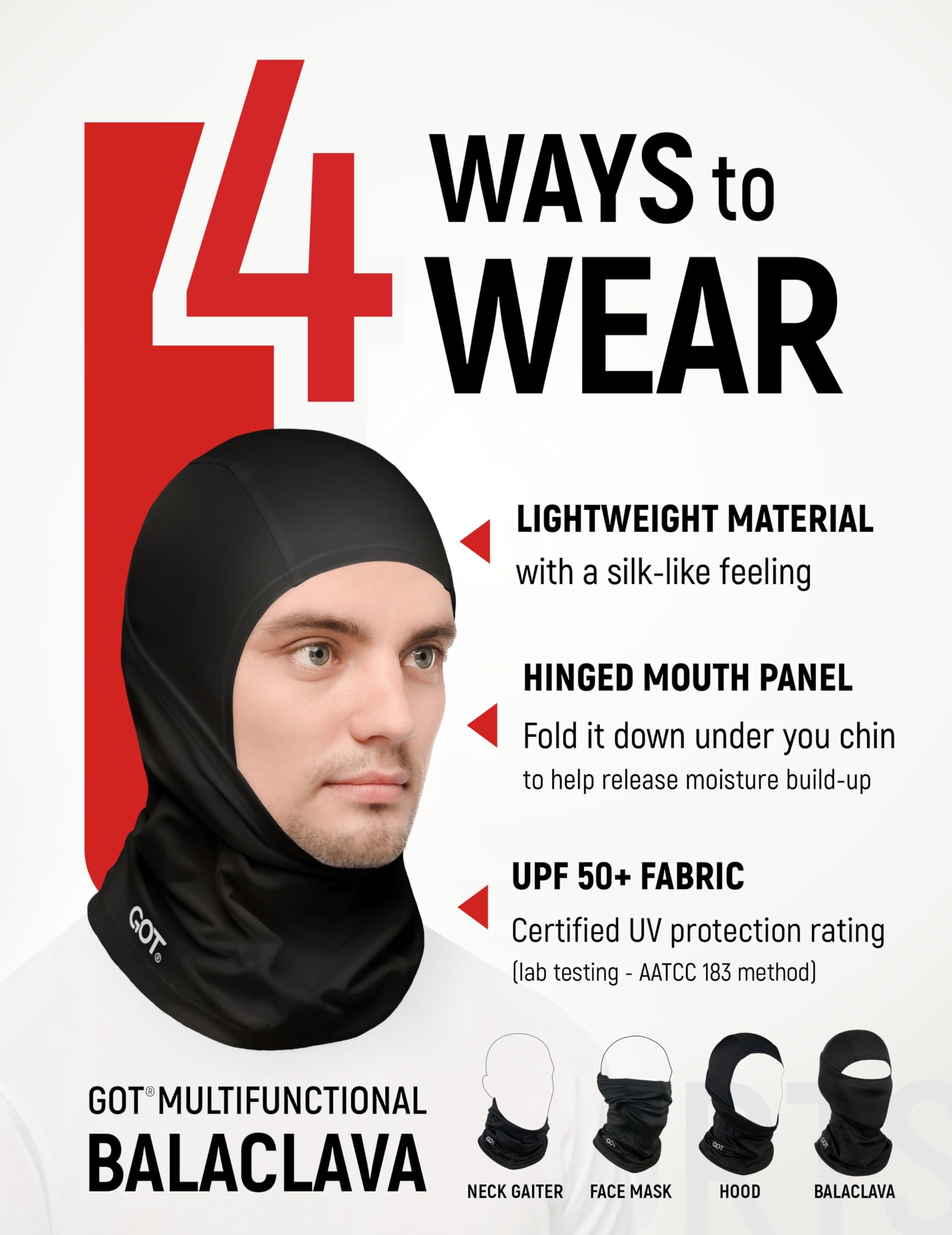 GOT Sports UPF 50+ Balaclava Ski Mask - Windproof Balaclava for Cold Weather Men Women - Snowboard, Motorcycle Sheisty Mask (Digi Mud)