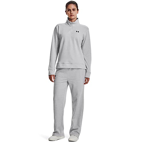 Under Armour Womens ArmourFleece Tapered Leg Pant , (014) Halo Gray Light Heather / / Black , Medium