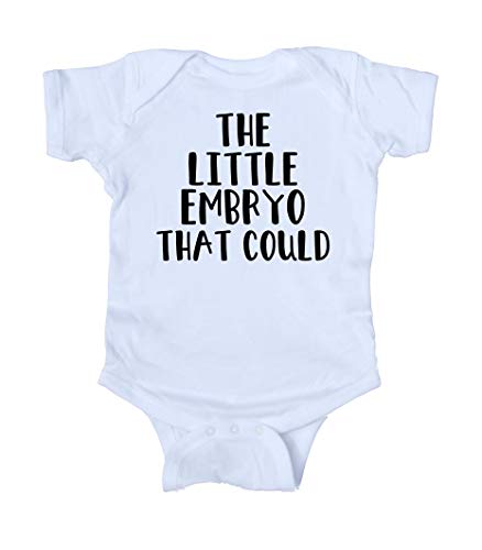 Sunray Clothing The Little Embryo That Could Baby IVF Invitro Boy Girl Onesie White