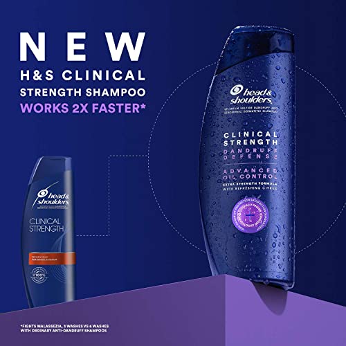 Head & Shoulders Clinical Strength Dandruff Shampoo Twin Pack, Advanced Oil Control with Refreshing Citrus, 13.5 Oz Each