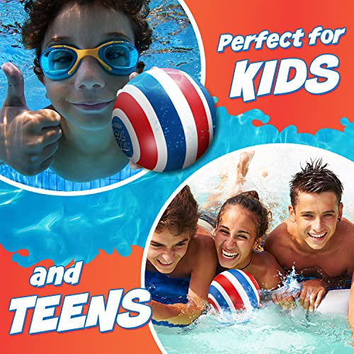 Activ Life Ultimate Pool Ball (Blue & Red) 6" Diameter, Water Ball for Swimming Pools and Games, Pool Ball and Pool Toy for Kids, Easter Basket Stuffer Gift for Kids