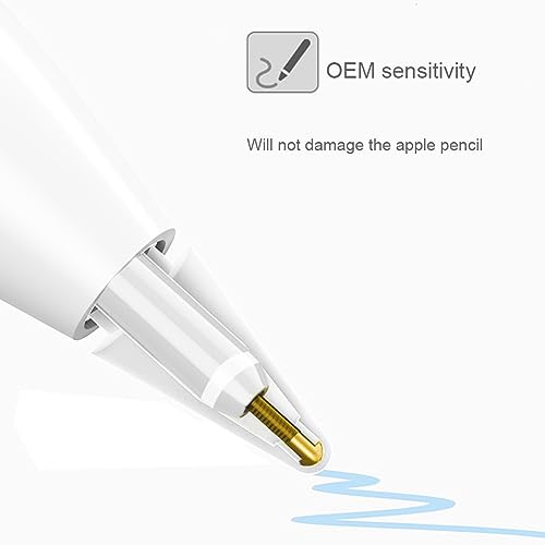 SIXFU Replacement Tips for Apple Pencil 2nd Generation & 1st, Apple Pen Tip with Paper Feel Silence Protector Cover for iPad Pencil 1 & 2 Gen iPencil Nibs(4 Pack)
