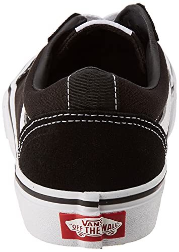 Vans Girls Low-Top Sneakers, Black Suede Canvas Black White Iju, 6 UK