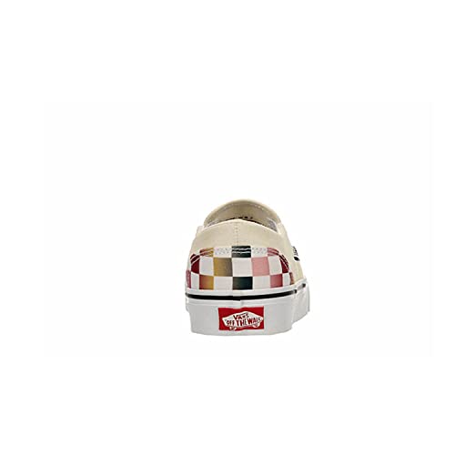 Vans Unisex Asher Canvas Low Platform Slip On Sneaker - Multicolored Checkered 8