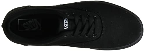 Vans Mens Authentic Canvas Sneakers Lace Up Casual Plimsolls Unisex Shoe - Black/Black - 12