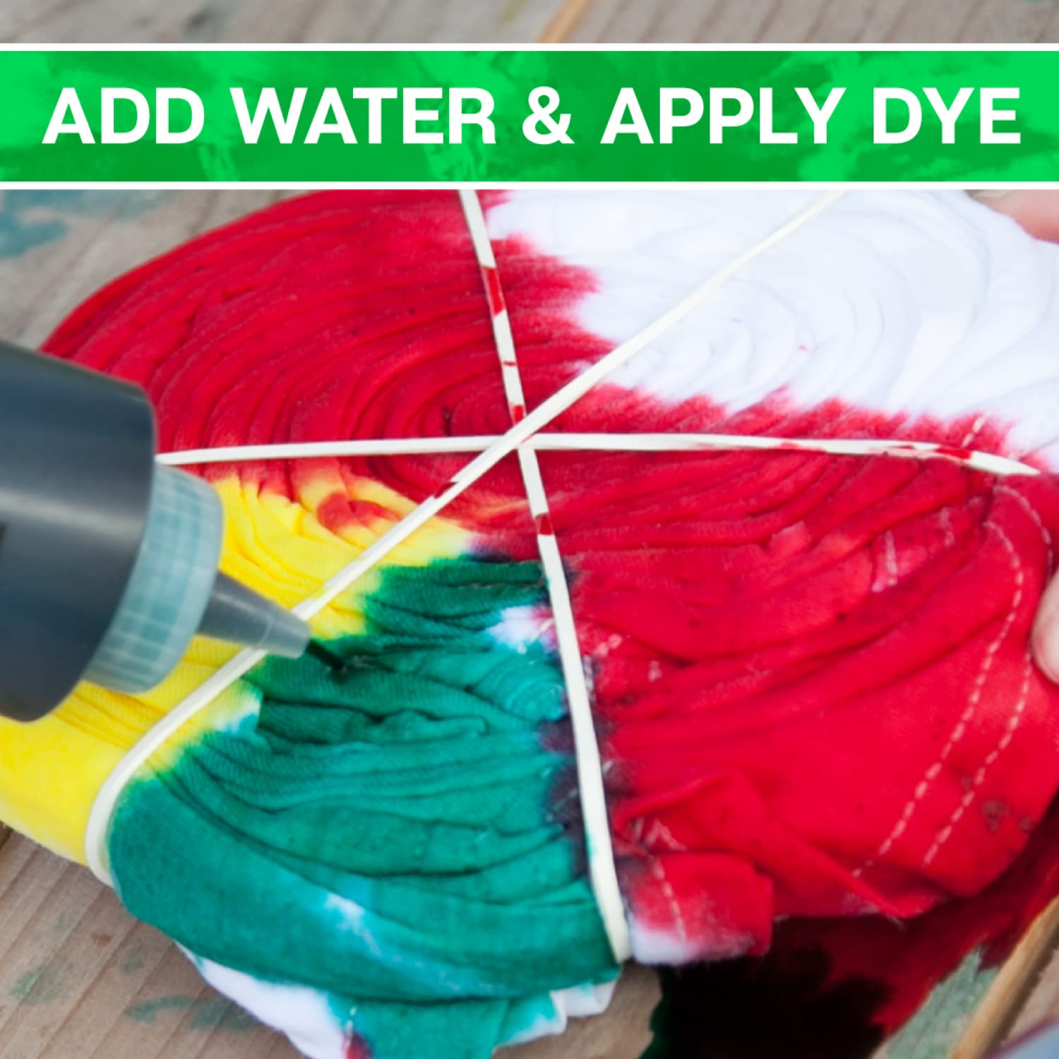 Tulip One-Step Tie-Dye Kit Party Supplies, 18 Bottles Tie Dye, Rainbow, 1 Count (Pack of 1)