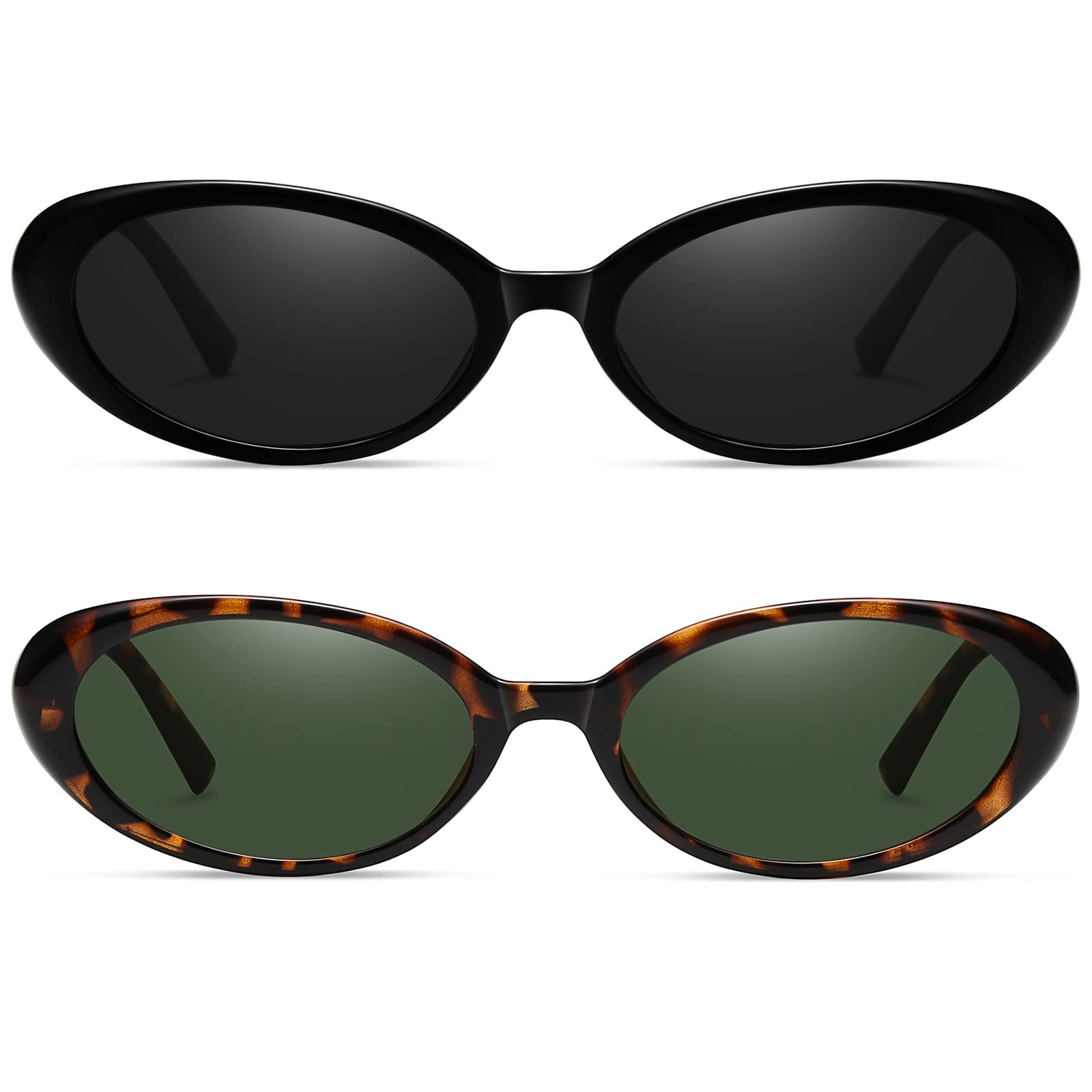 Verfimaci Retro Oval Sunglasses for Women Driving Fashion Cat Eye Glasses