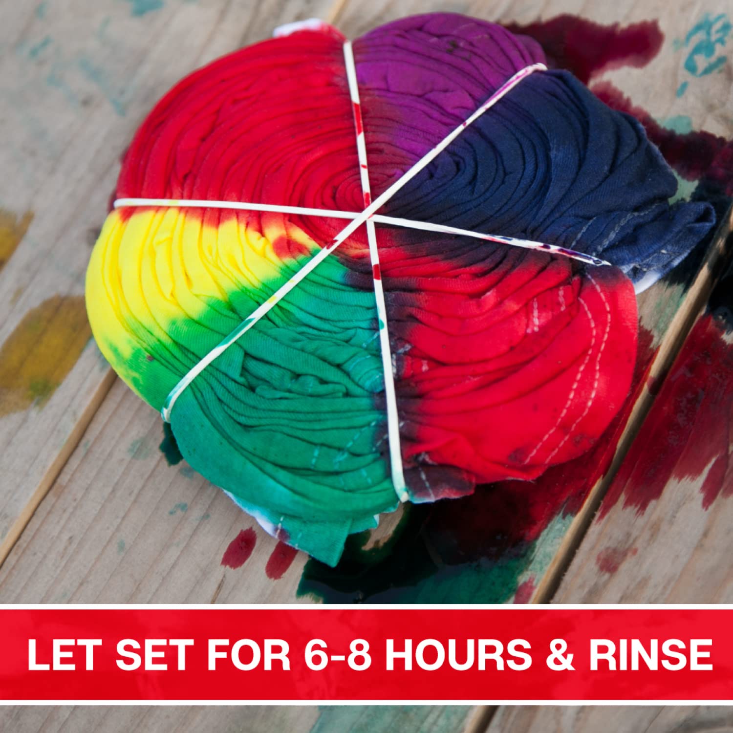 Tulip One-Step Tie-Dye Kit Party Supplies, 18 Bottles Tie Dye, Rainbow, 1 Count (Pack of 1)