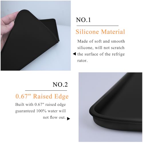 Washer and Dryer Top Protector, 23.6β x 19.7" Protective Silicone Rubber Mat for Washing Machine or Dryer, Washable Mat for Top of Washer or Dryer, Support Heat Washer or Dryer Mat for Laundry Room