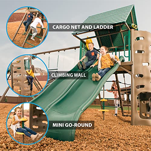 Lifetime 90797 Big Stuff Adventure Swing Set, Brown/Green