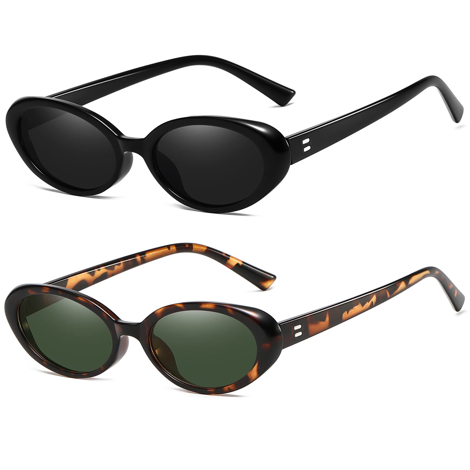 Verfimaci Retro Oval Sunglasses for Women Driving Fashion Cat Eye Glasses
