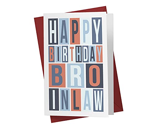Sweet and Funny Birthday Card For Brother In Law, Large 5.5 x 8.5 Greeting Card - Brother In Law Birthday Card, Birthday Cards Brother In Law - Karto - Bro In Law