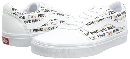 Vans Unisex Ward Pride Platform Sneaker - White 9