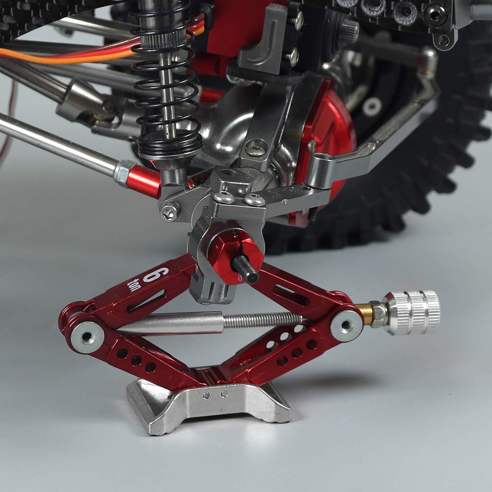 DKKY 1/10 RC Scale Jack Height Stands Adjustable Simulation Jack Tool Compatible with TRX-4 Axial SCX10 Wraith Tamiya CC01 RC4WD D90 1/10 RC Crawler Car