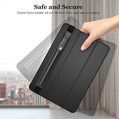 DTTO Pencil Case for Apple Pencil (USB-C) & Apple Pencil 1st/2nd Generation, PU Leather iPad Pencil Sleeve Pouch with Detachable Elastic Band for iPad 9.7"/ 10.2"/ 10.5"/ 10.9"/ 11"/ 12.9", Black