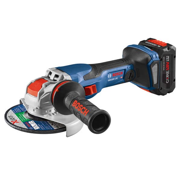 Bosch GWX18V-13CB14-RT PROFACTOR 18V Spitfire X-LOCK Connected-Ready 5 - 6 in. Cordless Angle Grinder Kit with Slide Switch (8.0 Ah) (Renewed)