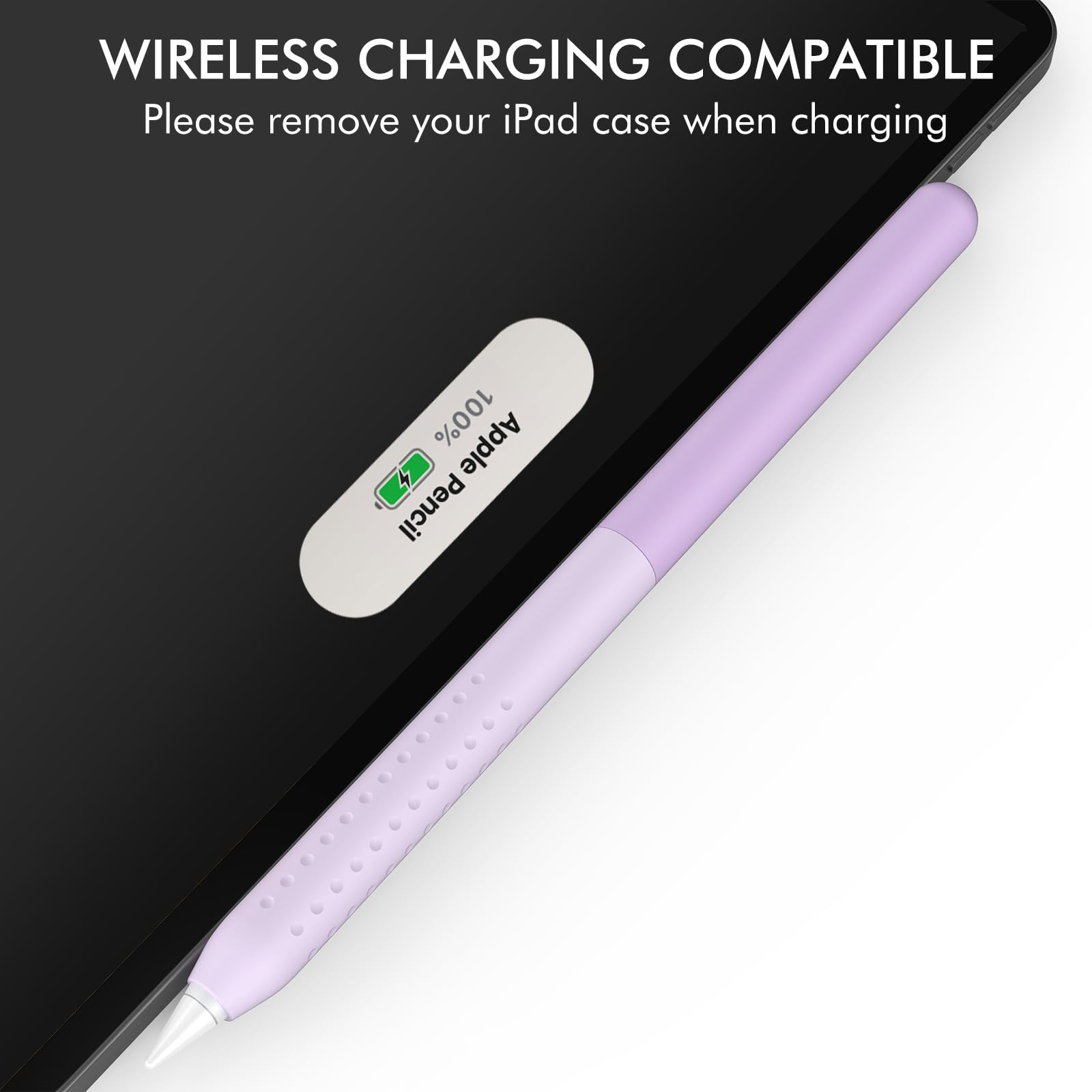 NIUTRENDZ Gradient Color iPencil Case for Apple Pencil 2nd Generation Case Silicone Protective Cover Sleeve Skin for Apple Pencil 2nd Gen (Apple Pencil 2nd Generation, Gradient Purple)
