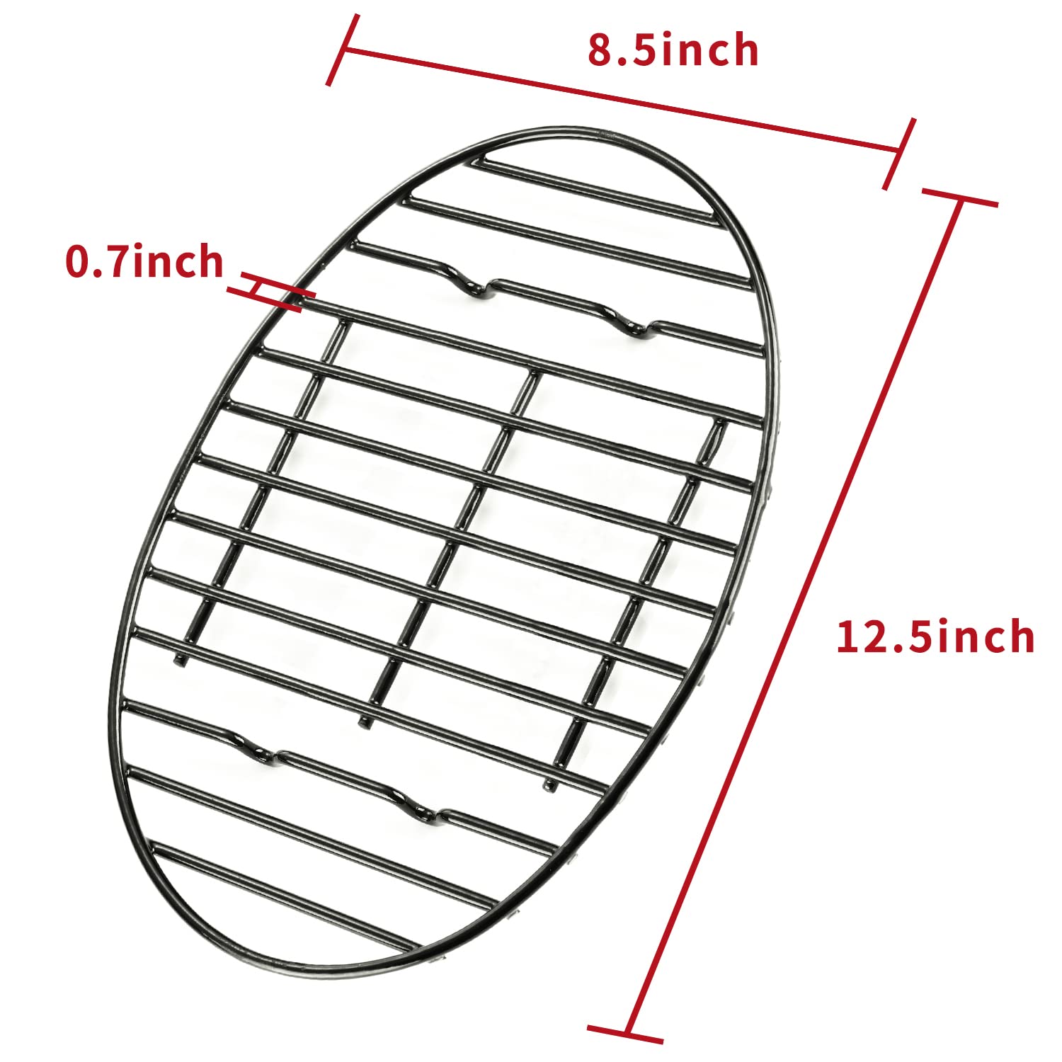 Roasting Rack with Integrated Feet, Cooling Drying Rack Kitchen Rack With Enameled Coating, PTFE Free, Great for Cooking, Roasting, Drying, Grilling, 12inch*8.5inch by KENDANE