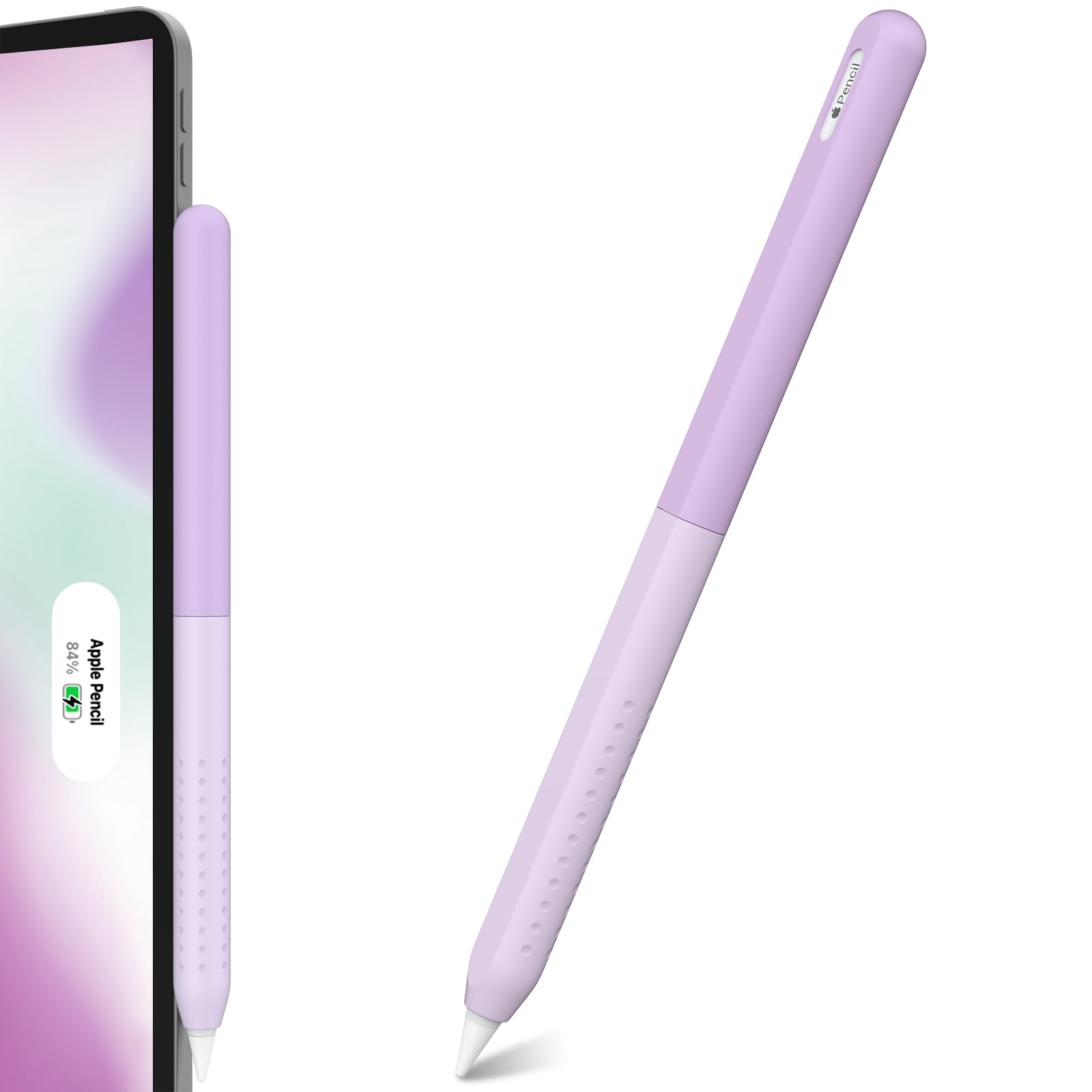 NIUTRENDZ Gradient Color iPencil Case for Apple Pencil 2nd Generation Case Silicone Protective Cover Sleeve Skin for Apple Pencil 2nd Gen (Apple Pencil 2nd Generation, Gradient Purple)