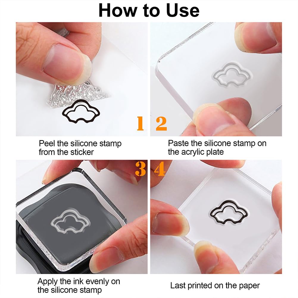 CRASPIRE Cloud Background Clear Rubber Stamp Regular Transparent Silicone Seals Stamp for Journaling Card Making DIY Scrapbooking Handmade Photo Album Notebook Decor 6.3 x 4.3inch