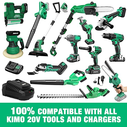 DSANKE 20V 3.0Ah Lithium-Ion Battery Replace for KIMO 20V Battery,Compatible with KIMO 20V Drill Driver, Leaf Blower, Angle Grinder, Reciprocating Saw, Oscillating Tool, Brad Nailer,Fast Charge