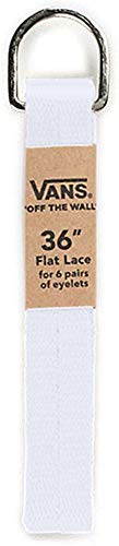 Vans Off The Wall Unisex Replacement Shoelaces Flat String Cords Shoe Laces (36" Eyelet, White)