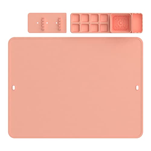 Versatile Silicone Art Mat: Your Essential Creative Companion, 23.6" x 15.8", Silicone Craft Mat, Nonstick Mat, Reusable Drawing, Art, and Paint Mat (Pink)