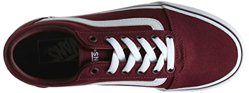 Vans Women's WM Ward Sneaker, Red ((Canvas) Burgundy Olq), 8