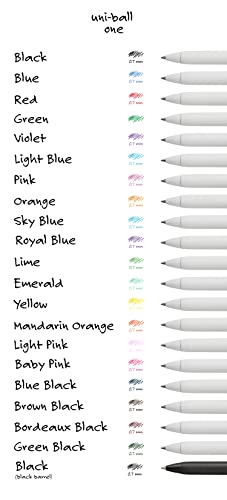 uni-ball Uniball One Gel Pen, 12 Blue Pens, Medium Point 0.7mm Gel Pens, Fine Point, Smooth Writing Pens, Home Office Supplies, Colored Pens, Ink Pens, Ballpoint Pens, Bulk Pens for Journaling