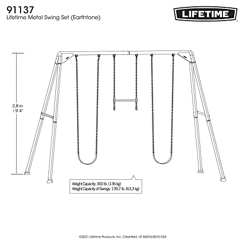 Lifetime Metal Swing Set, Earthtone