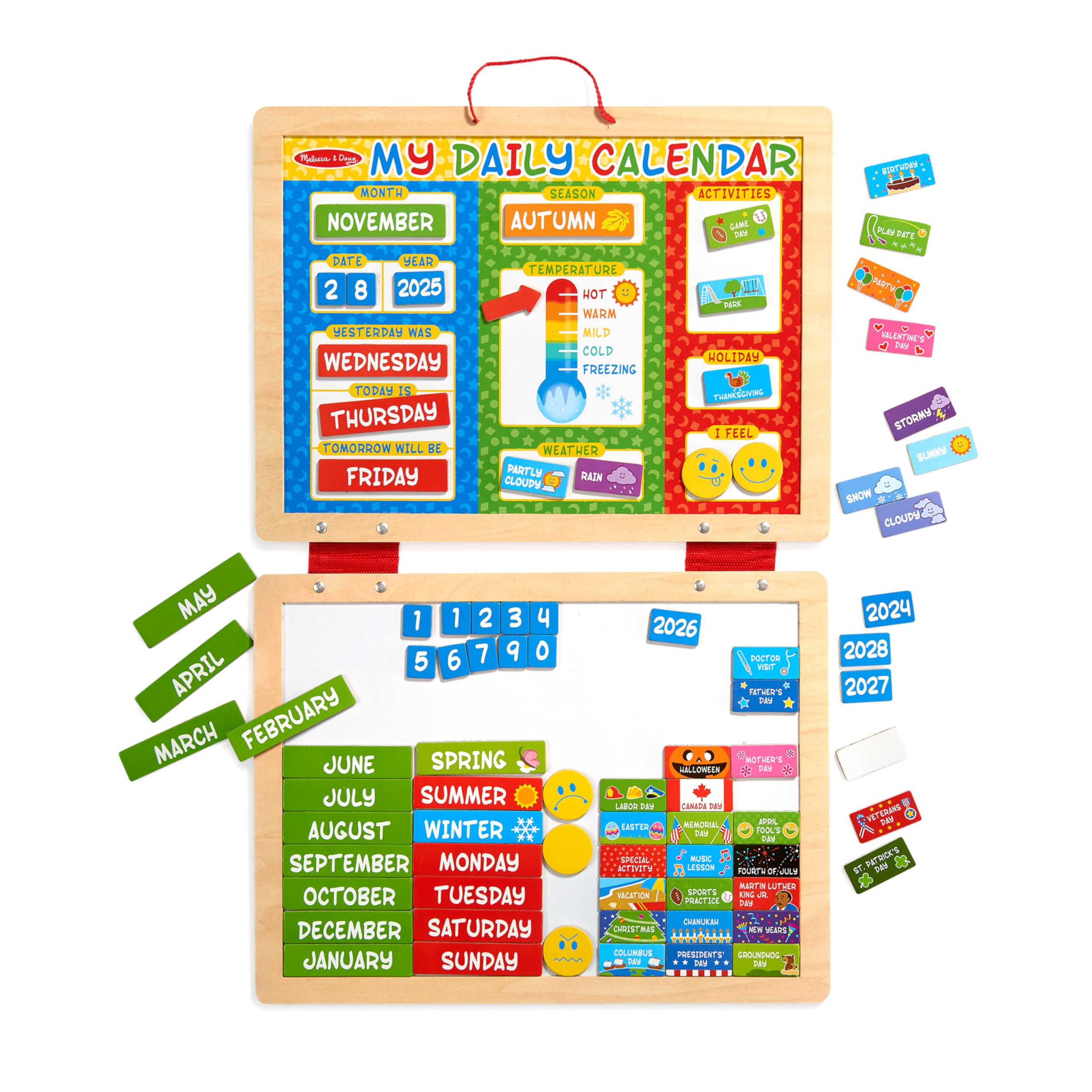 Melissa & Doug My First Daily Magnetic Activities Calendar For Kids, Weather And Seasons Calendar For Preschoolers and Ages 3+