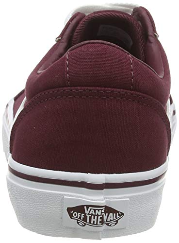 Vans Women's WM Ward Sneaker, Red ((Canvas) Burgundy Olq), 8