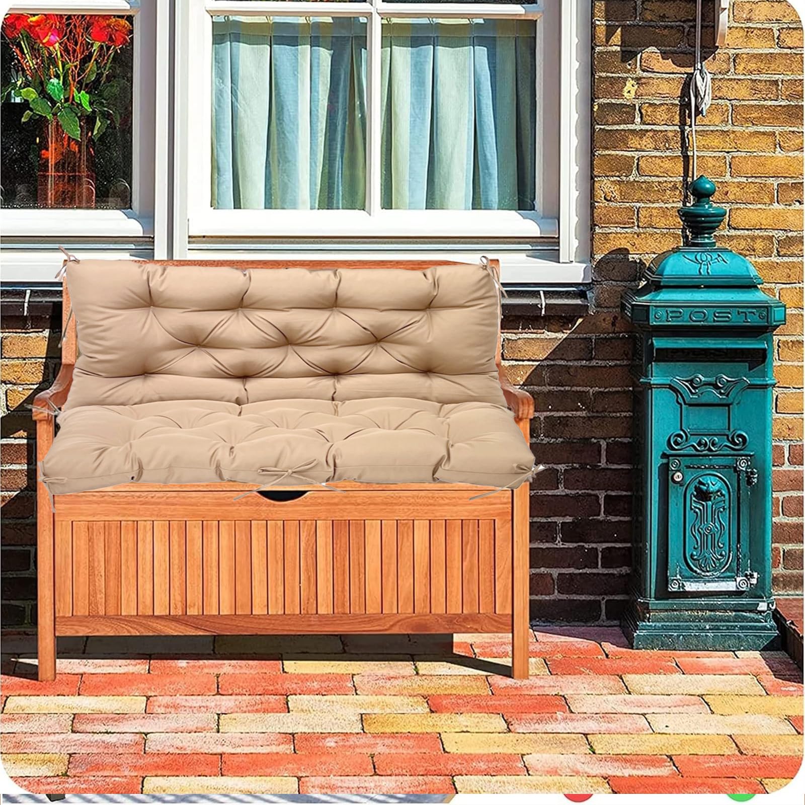 YXMKJOS Swing Cushions - Outdoor Porch & Patio Waterproof Washable 2-3 Seater Replacement Cushions