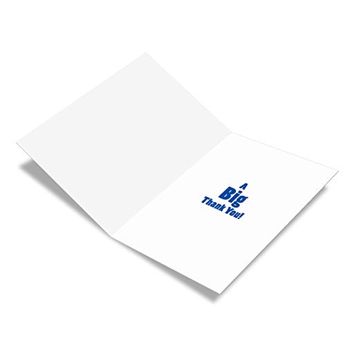 NobleWorks - 1 Thank You Card for Brother - Gratitude and Thanks for Sibling, Stationery Greeting - Great Brother C3238BXG