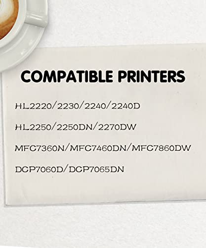 MoreColorful Compatible Toner Cartridge Replacement for Brother TN450 TN-450 for DCP7060D DCP7065DN HL2220 HL2230 HL2240 HL2240D HL2250 HL2250DN MFC7360N MFC7460DN MFC7860DW Printer (Black,10-Pack)